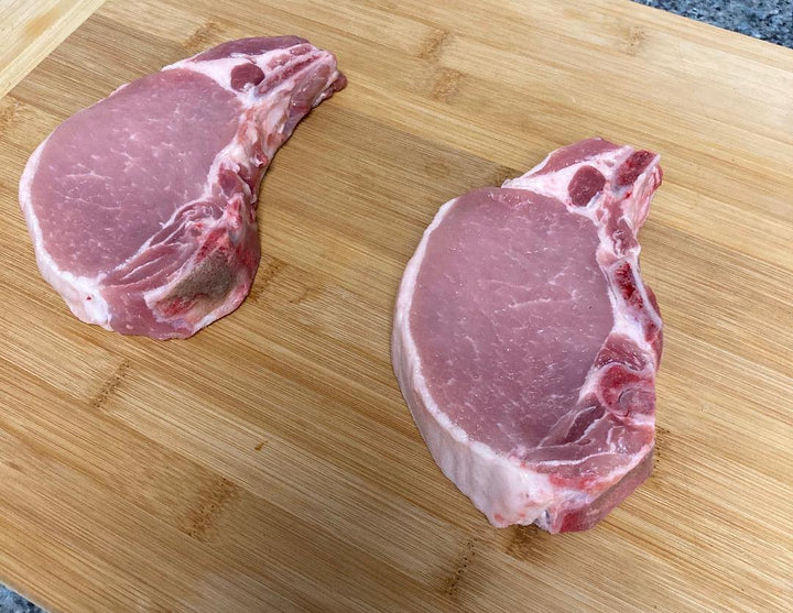 8 oz Bone-In Pork Chops, Center Cut, Frenched – Martinelli Meats LLC
